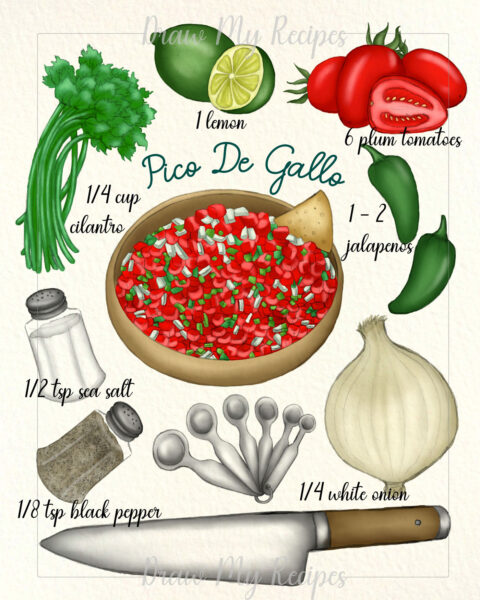 How To Make Pico De Gallo - Draw My Recipes