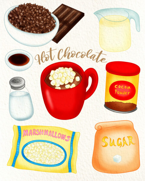 How To Make Hot Chocolate - Draw My Recipes