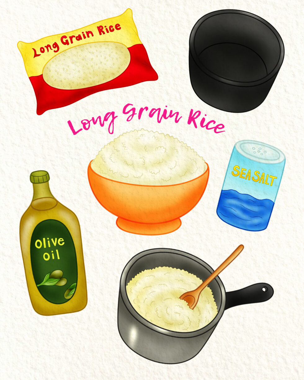How To Cook Rice - Draw My Recipes