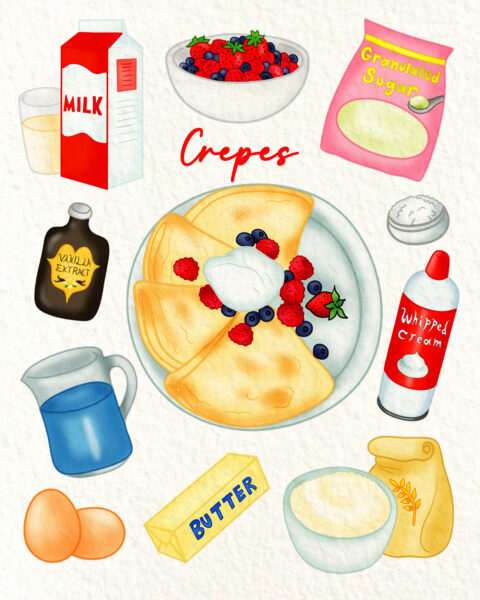How To Make Crepes - Draw My Recipes