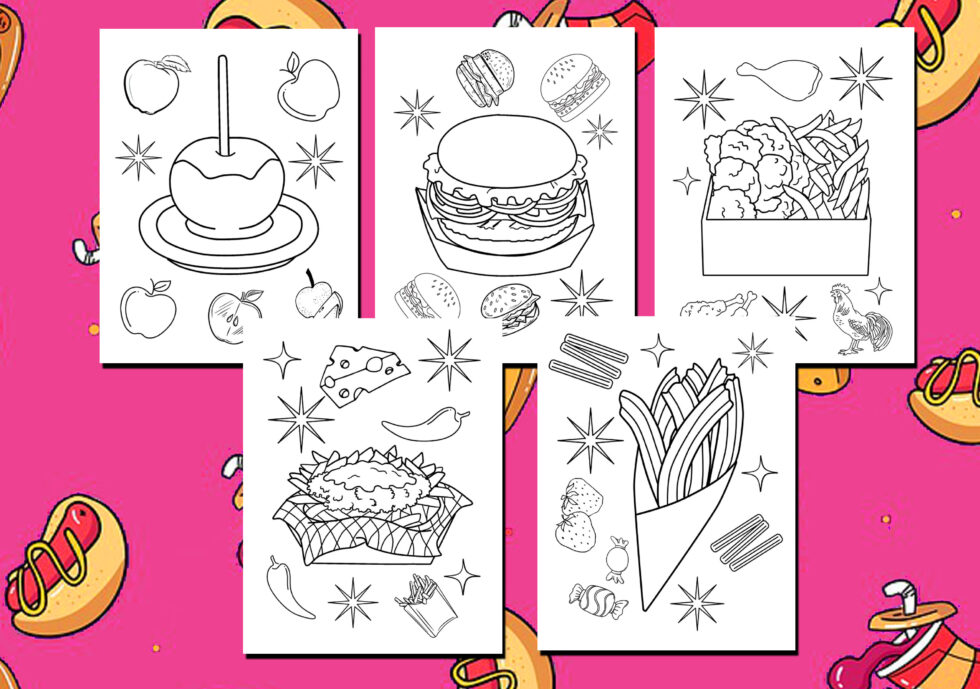 15 Carnival Food Coloring Pages Printables - Draw My Recipes