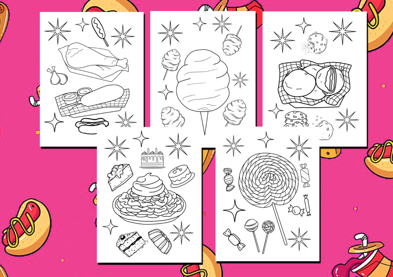 15 Carnival Food Coloring Pages Printables - Draw My Recipes