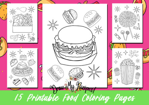 15 Carnival Food Coloring Pages Printables - Draw My Recipes
