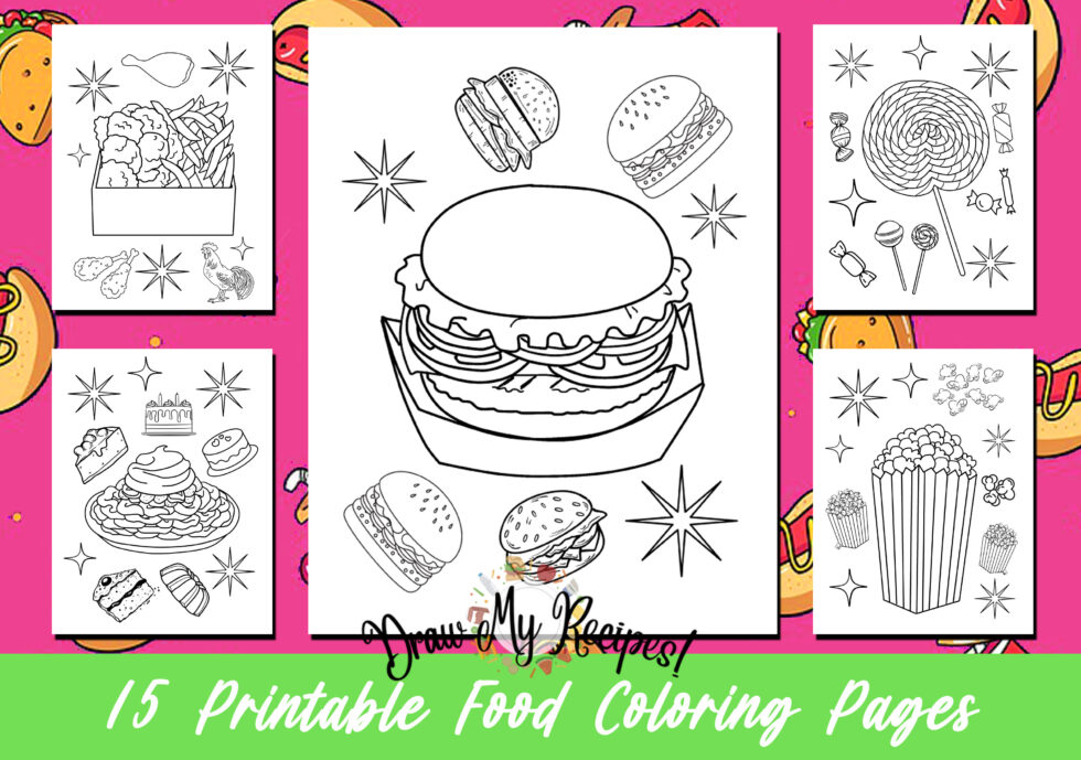 15 Carnival Food Coloring Pages Printables - Draw My Recipes